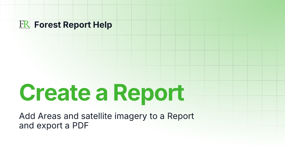 Create a Report | Forest Report Help